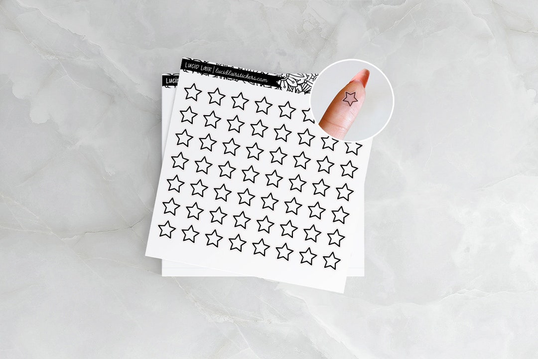Mini Star Stickers Clear Stickers Tiny Star Stickers - Etsy