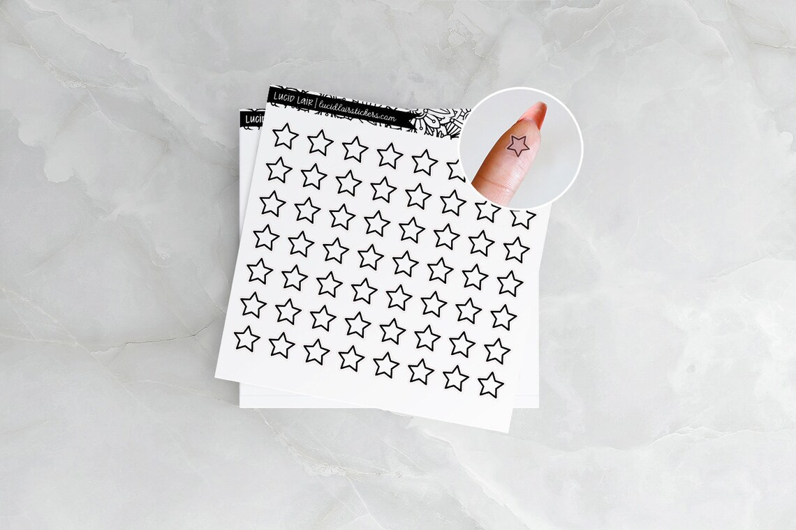 Mini Star Stickers | Clear Stickers, Tiny Star Stickers, Asterisk ...