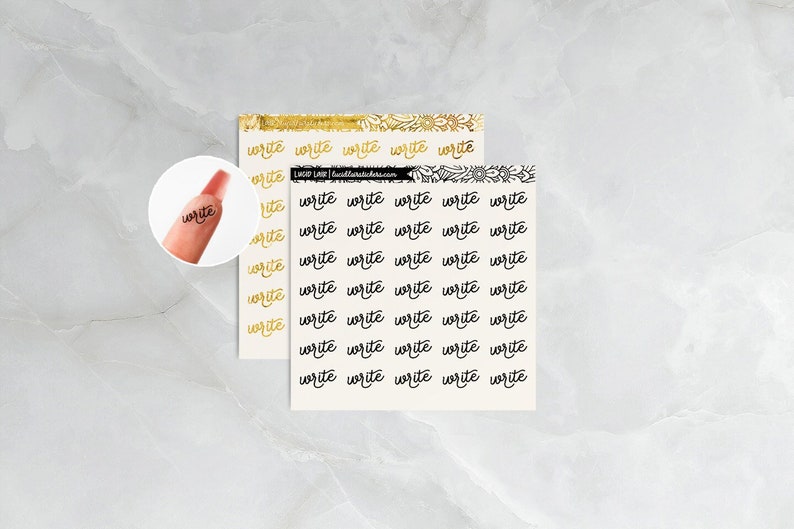 Clear 'write' Planner Stickers: Calligraphy, Study, Author - Etsy