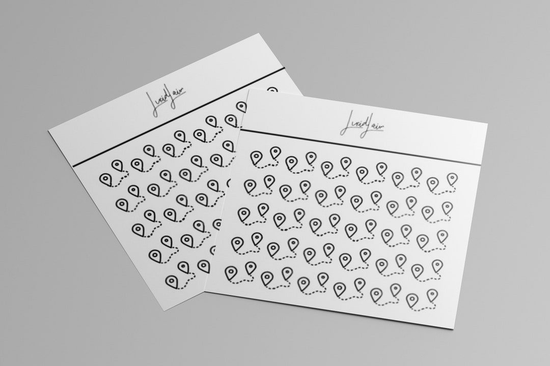 Location Stickers Map Stickers Flight Stickers Clear - Etsy