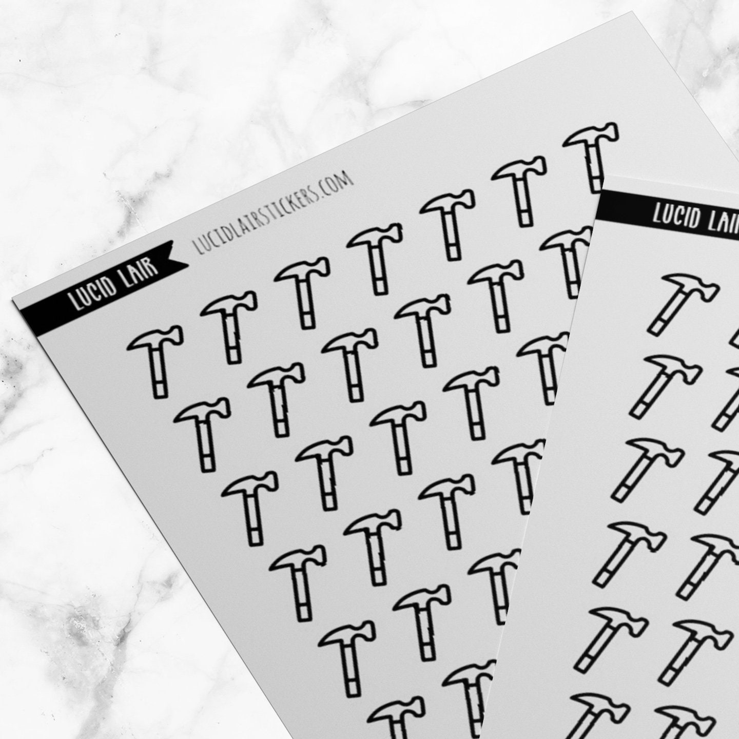 Hammer Stickers | Clear Planner Mini, Clear Stickers, Build Stickers ...