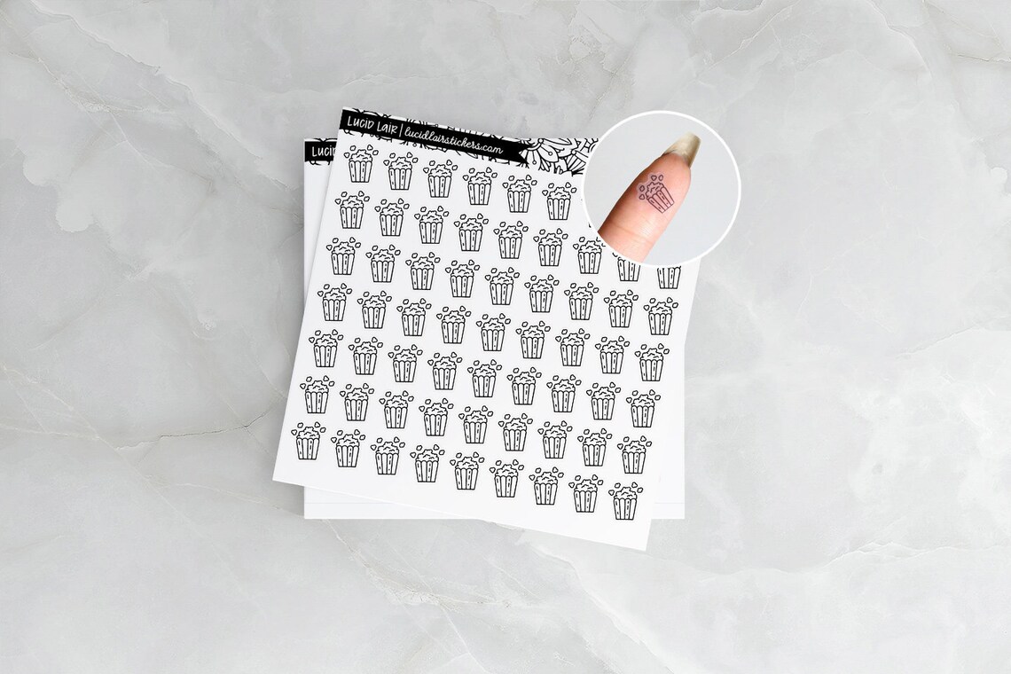 Popcorn Stickers | Movie Stickers, TV Stickers, Clear Stickers, Movie ...