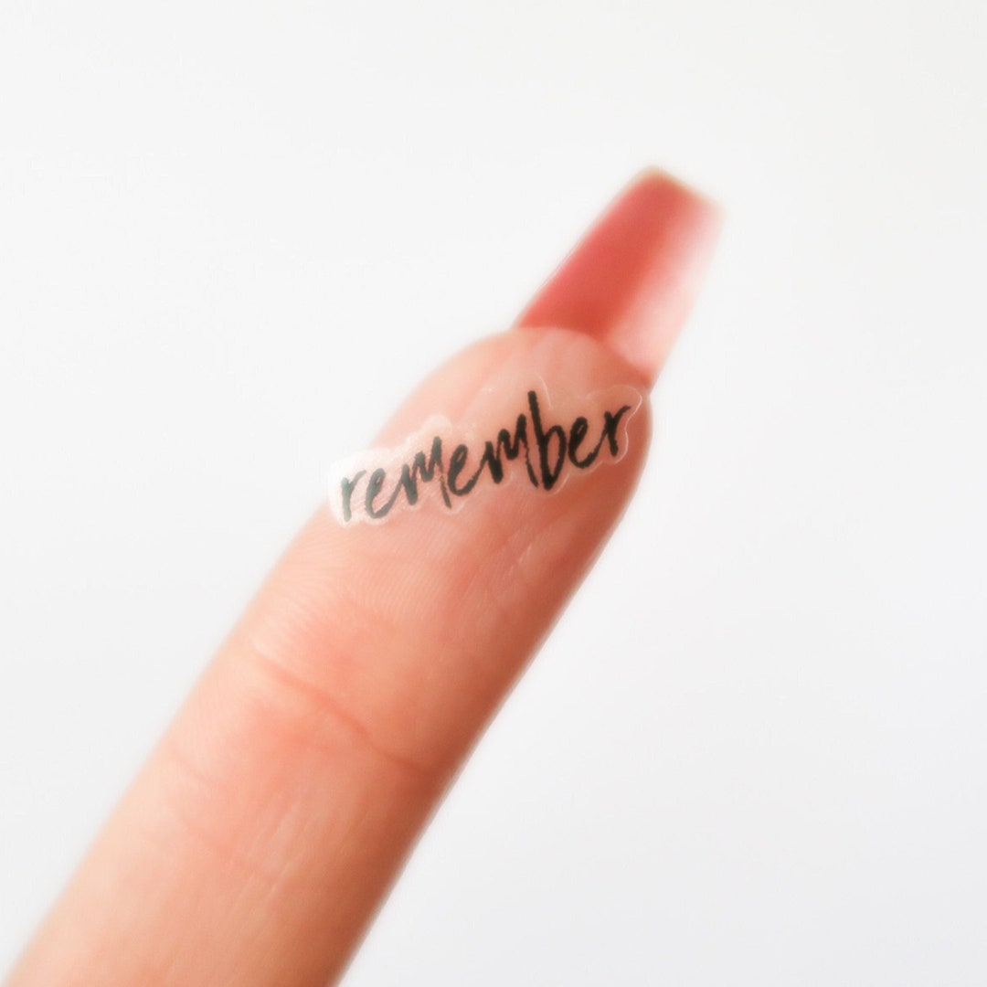 Remember Stickers to Do Stickers Reminder Stickers Clear - Etsy