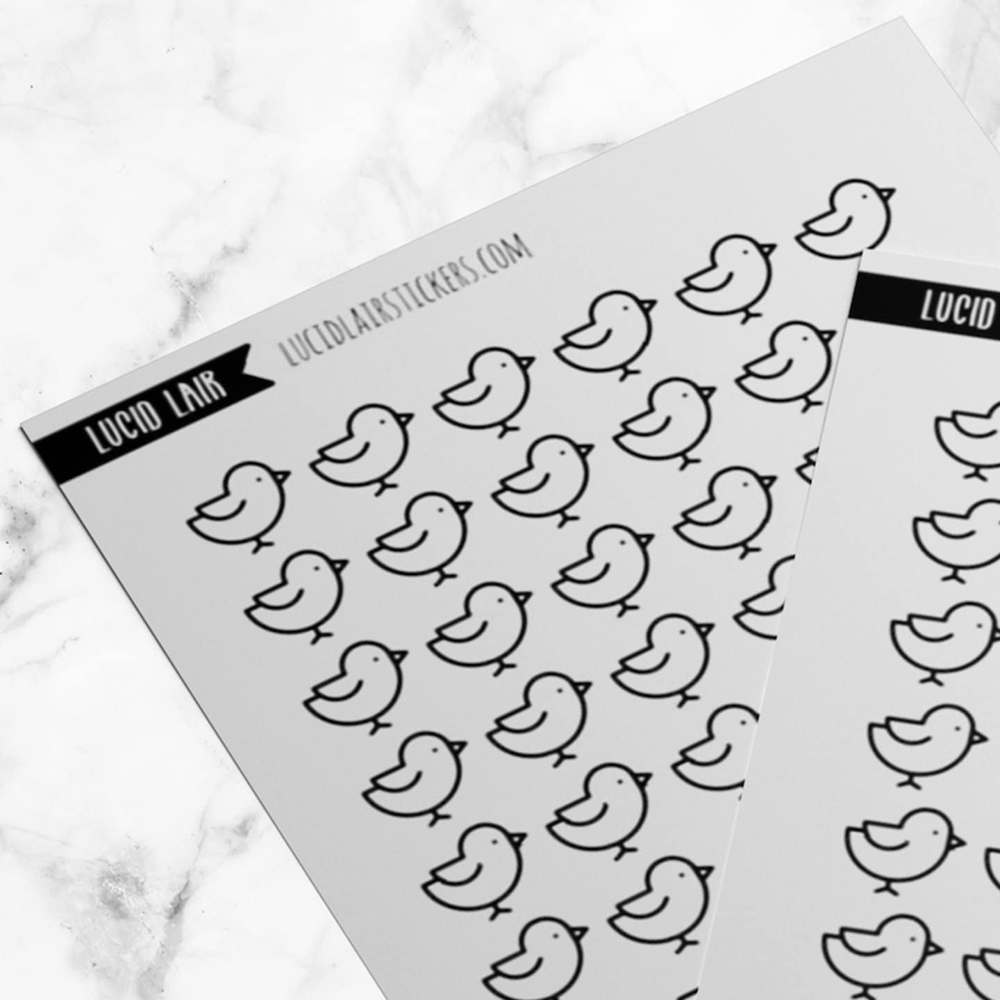 Chick Stickers Clear Stickers Bullet Points Popular - Etsy