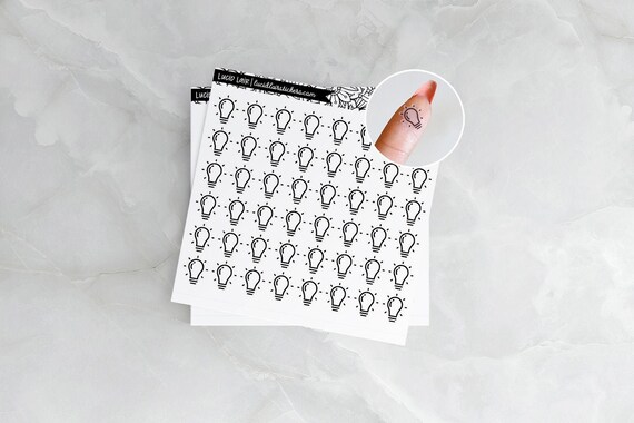 Light Bulb Stickers Electricity Bill Clear Stickers Bill | Etsy