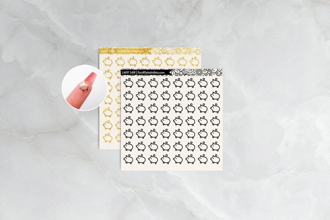 Piggy Stickers Clear Stickers, Bank Stickers, Cash Stickers, Coin ...