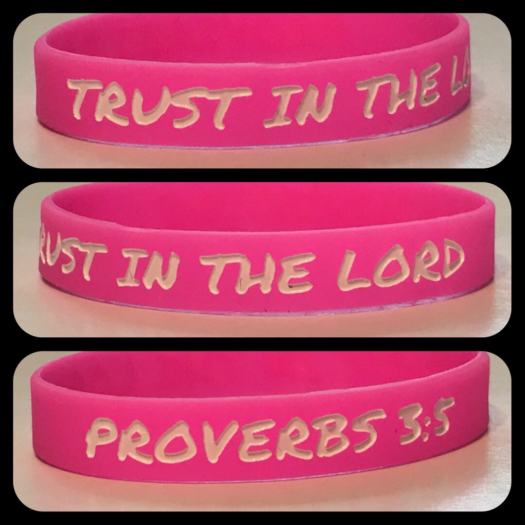 PROVERBS 3:5 - Trust in the Lord - CHRISTIAN WRISTBAND - Jesus God ...