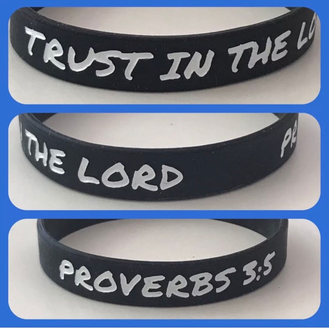PROVERBS 3:5 - Trust in the Lord - CHRISTIAN WRISTBAND - Jesus God ...