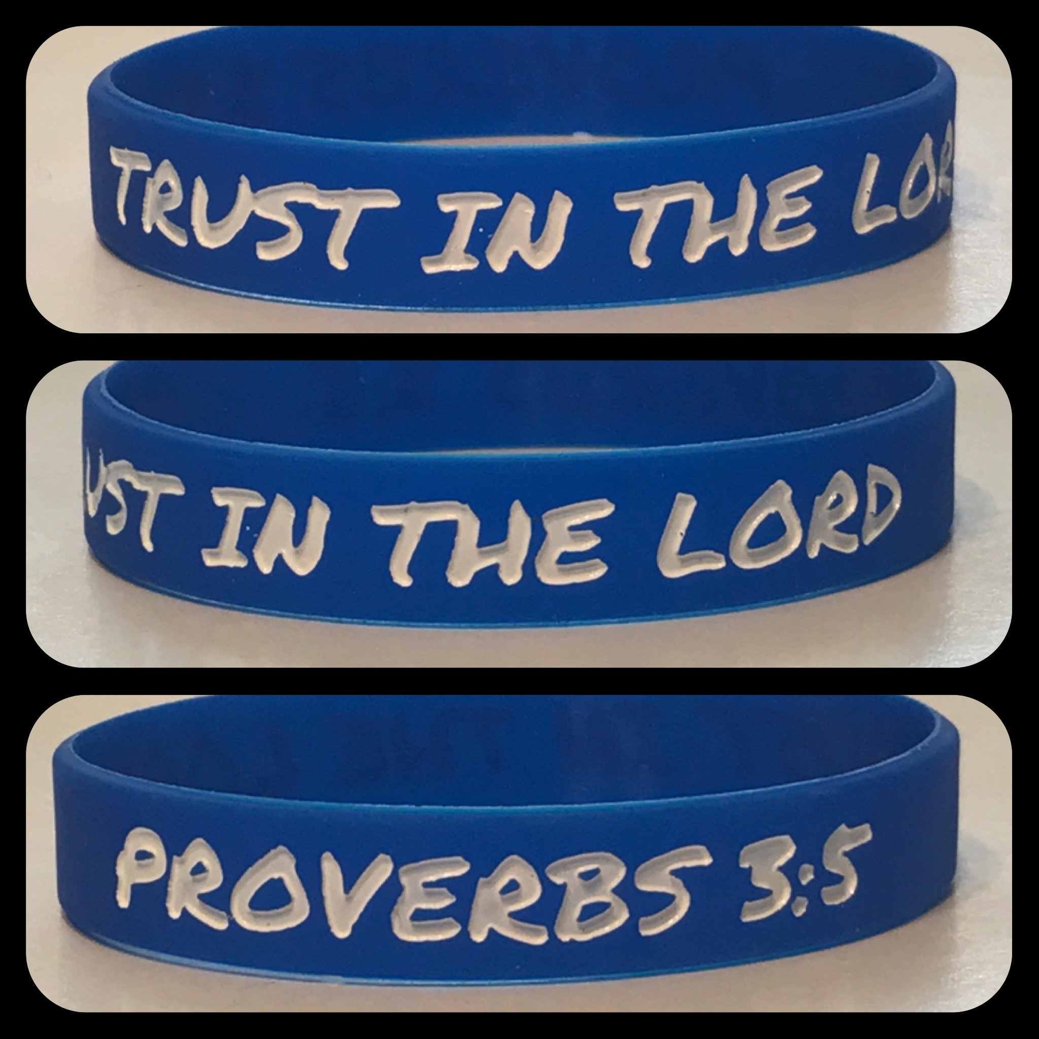 PROVERBS 3:5 - Trust in the Lord - CHRISTIAN WRISTBAND - Jesus God ...