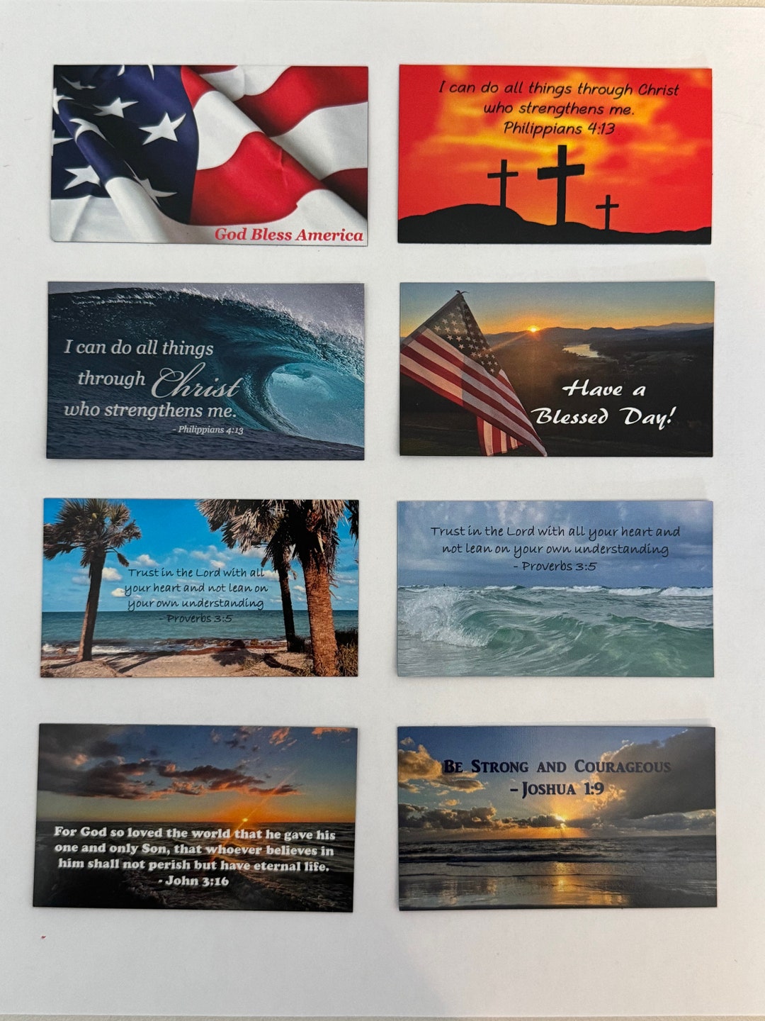 8 CHRISTIAN MAGNET Lot - 2”x3” - Jesus God Bible Verse - Etsy
