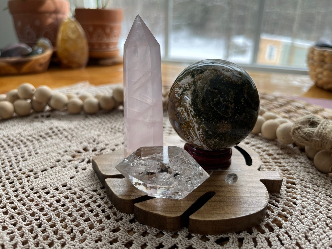 Calming Joy Curated Crystal Set / Ocean Jasper / Rose Quartz / Crackle ...