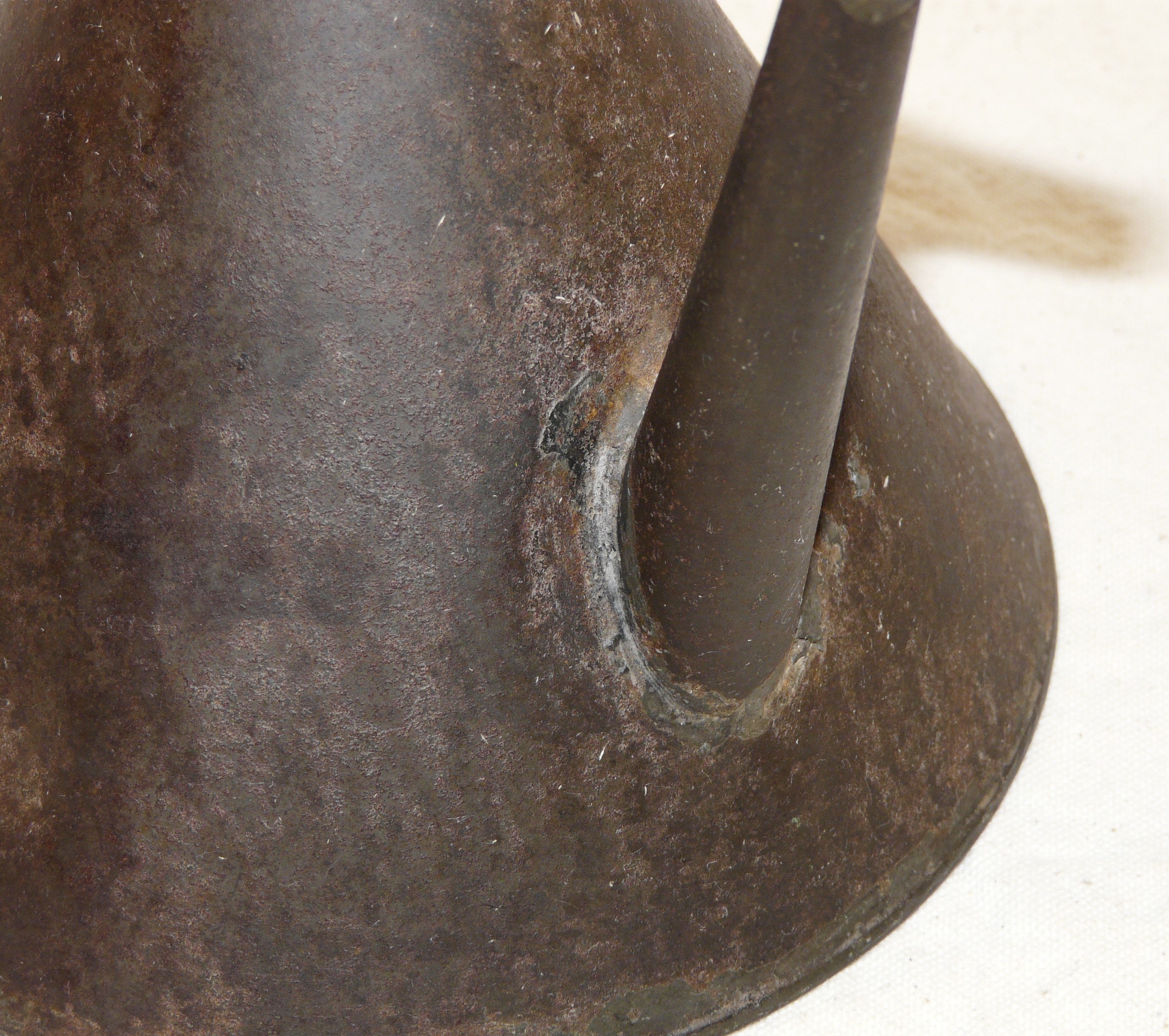 Unusual Vintage Tin Conical Oil Can W/ Lid Early Piece of Automoble ...