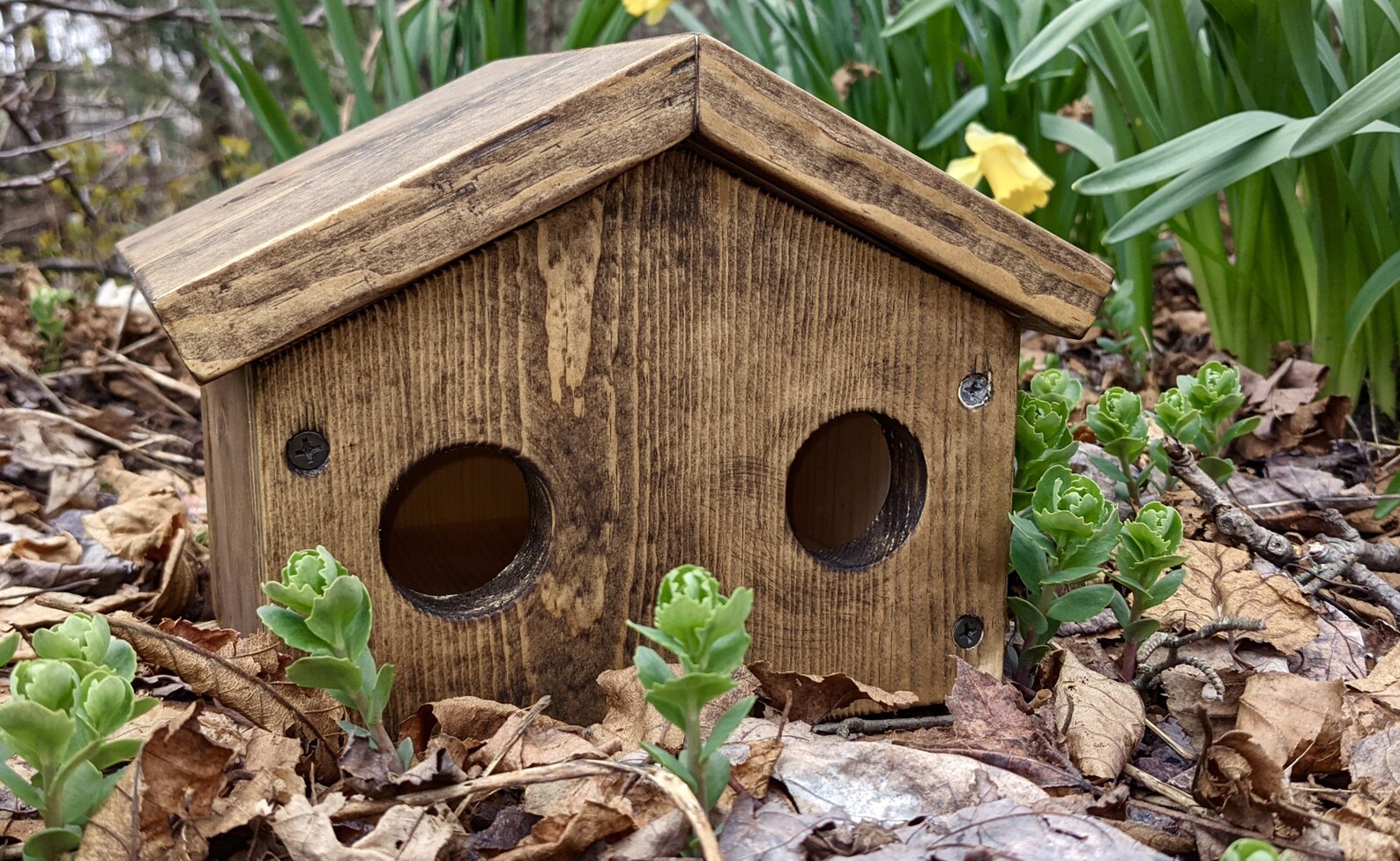 Winter Birdhouse - Roost Box - Mini Birdhouse - Bird Perch - Chickadee ...