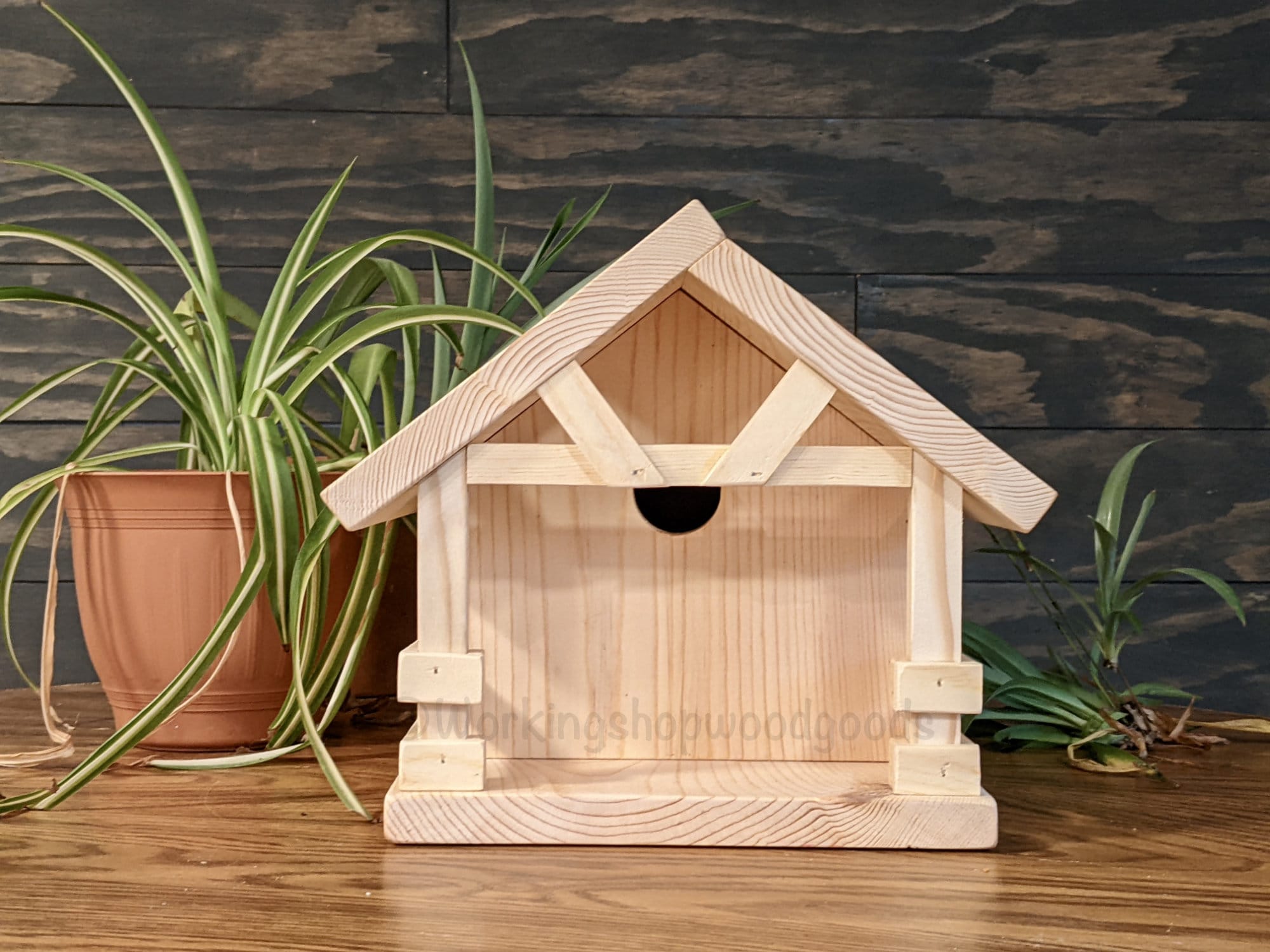 Cabin Birdhouse With HD CAMERA Birdhouse With Front Porch Birdhouse Chirp Cam Nest Box for Birds ...