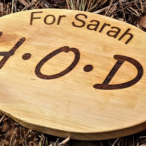 Custom Wood Sign-custom Wood Name Sign-oval Wood Sign-finished Wood ...