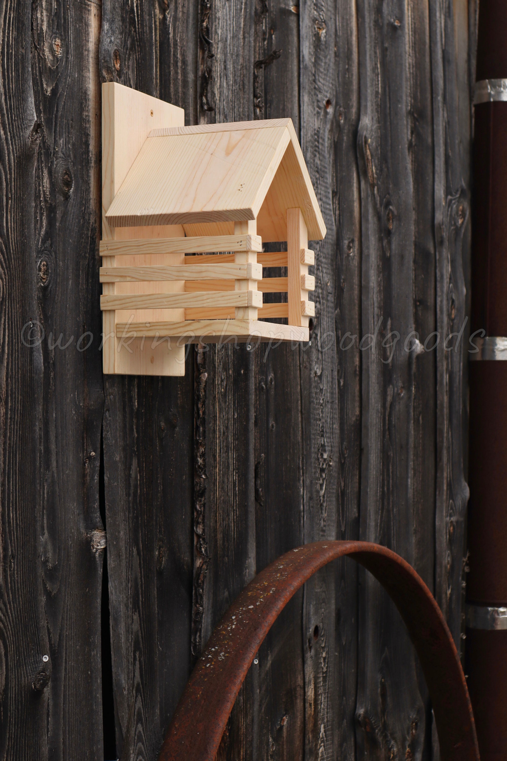 Robin Nest Shelf Nesting Box Birdhouse for Robins Morning Dove House ...