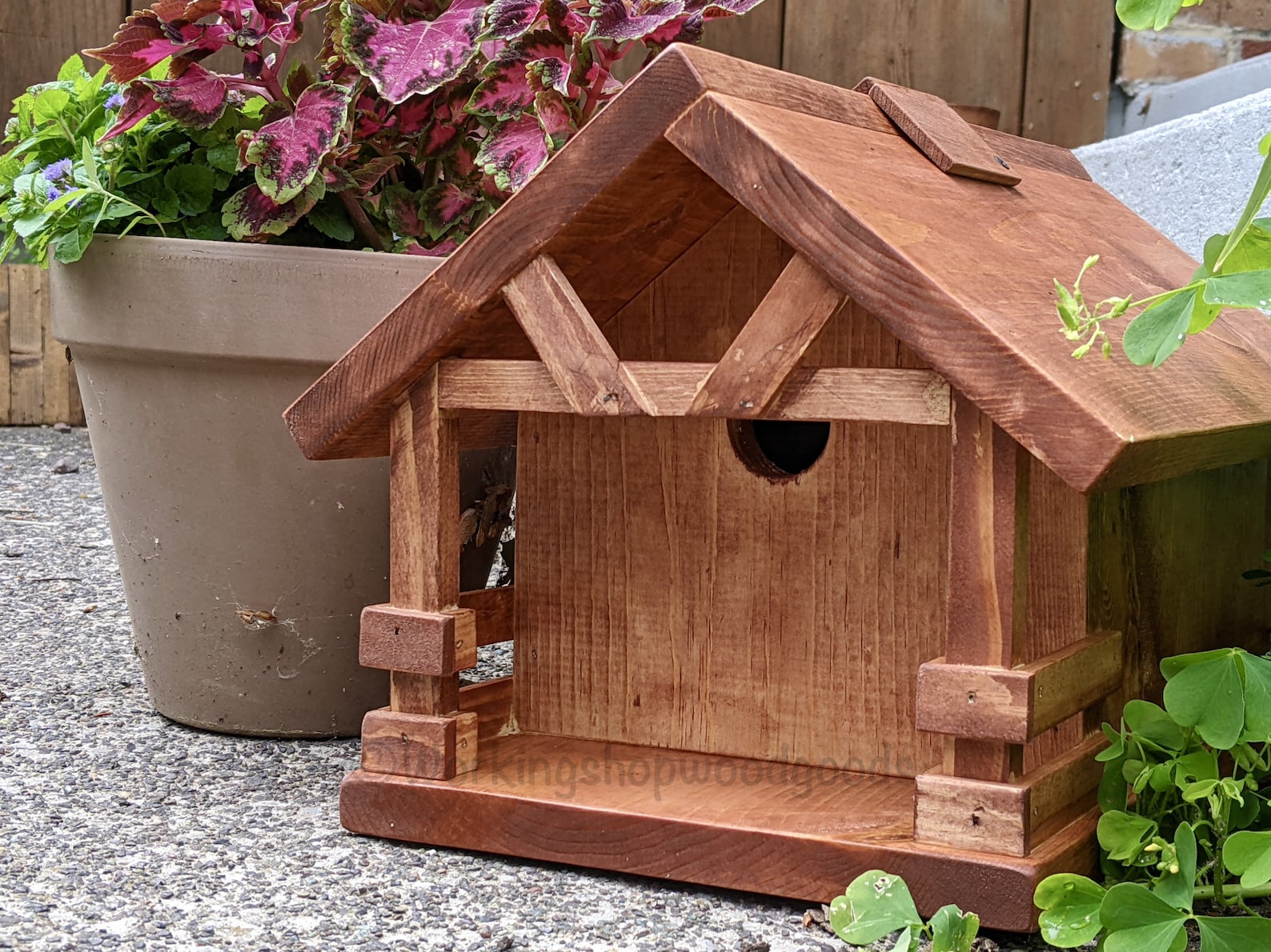 Cabin Birdhouse With HD CAMERA Birdhouse With Front Porch Birdhouse ...