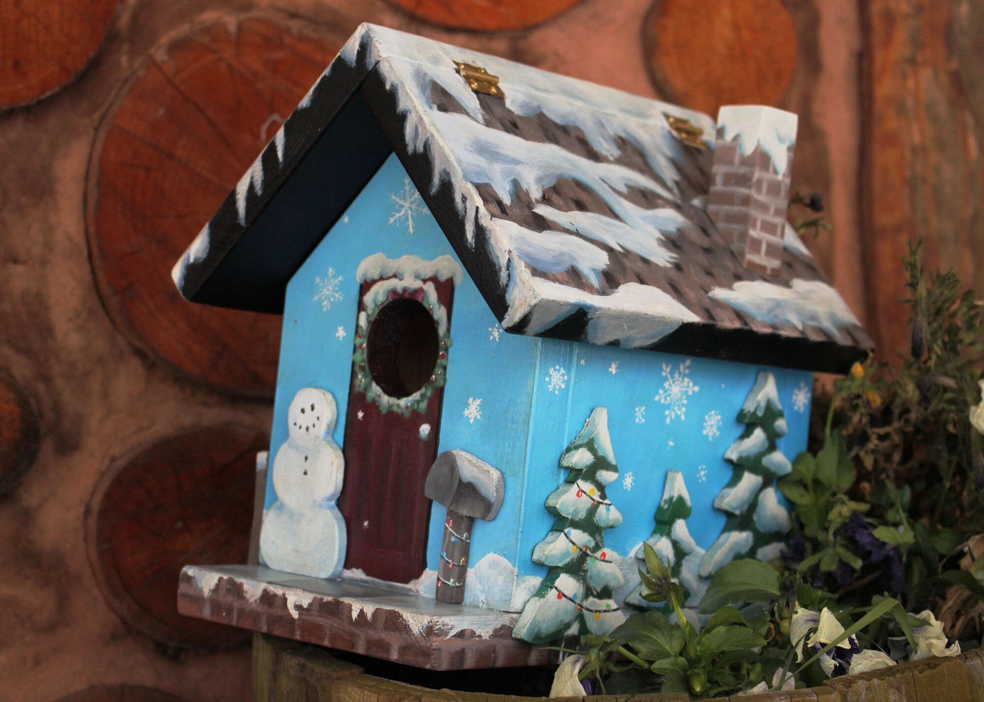 Outdoor Christmas Birdhouse-christmas Birdhouse Ornament-one of A Kind ...