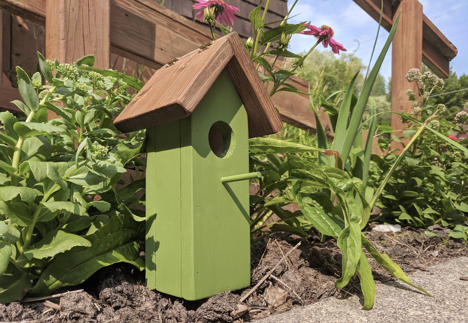 Mini Birdhouse Chickadee and Finch House Small Bird House Bird Perch ...