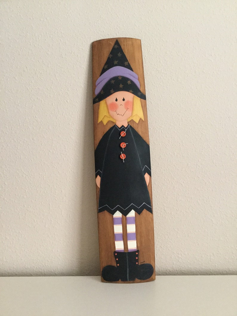 Wendy Witch Tole Painting Pattern: Halloween Barrel Stave Decor (PDF ...