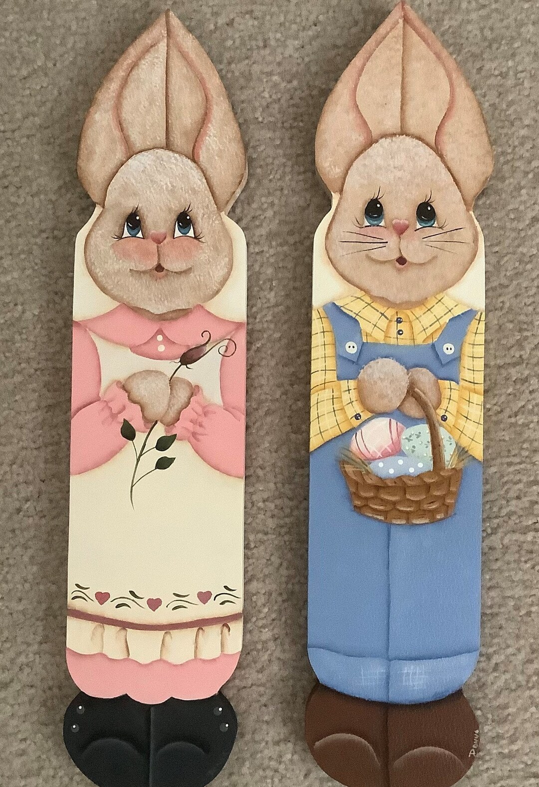 Spring Bunny Pickets E-pattern: Girl & Boy Bunny Designs (PDF Pattern ...