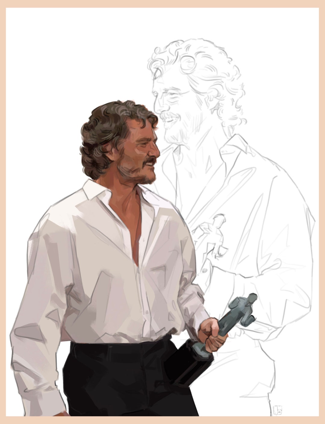 Pedro Pascal - Mini Print - Etsy