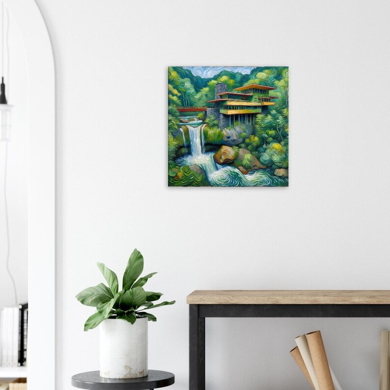 Fallingwater Tranquility Scene Oil Painting Canvas Print Impressionism ...