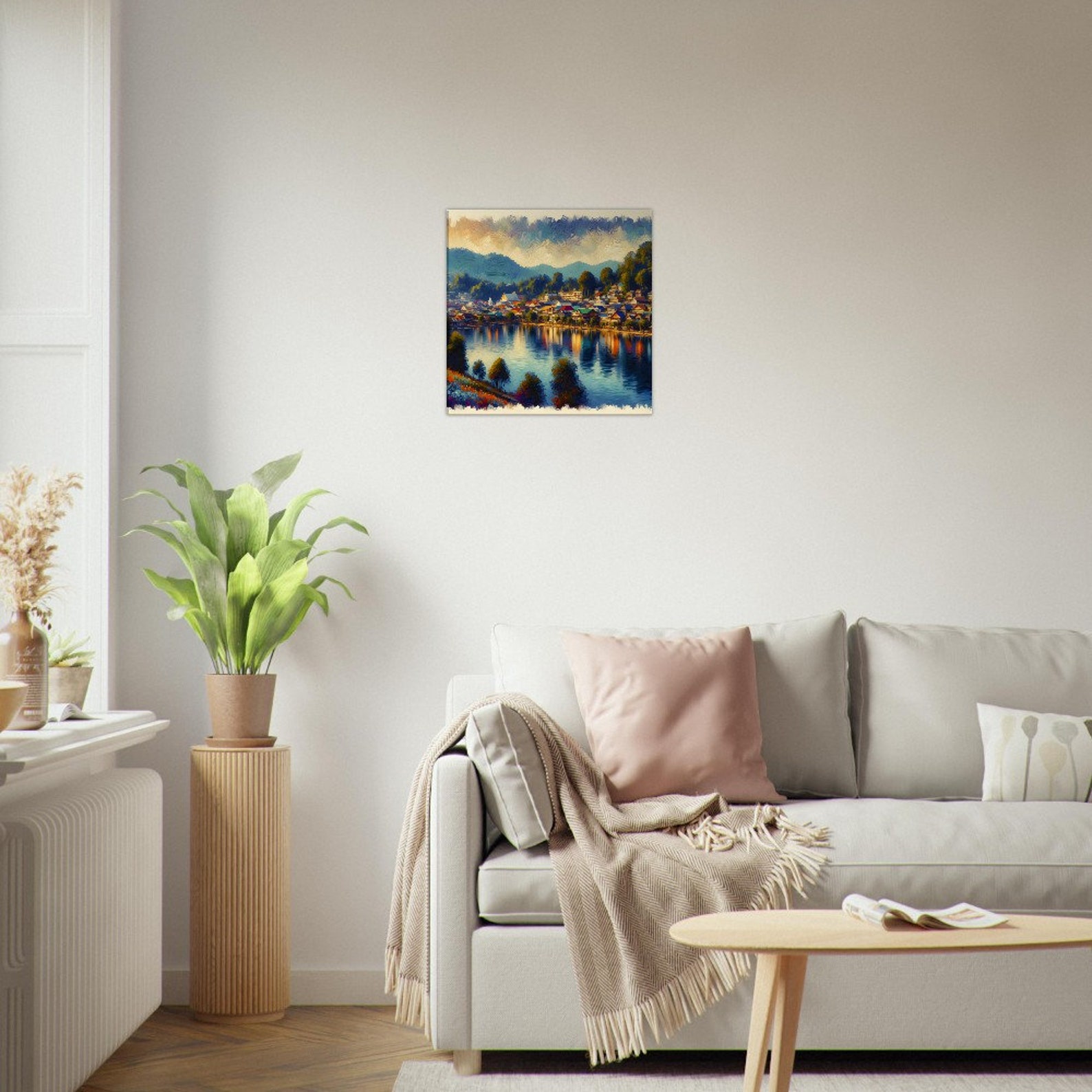 Mae Hong Son Bliss Oil Painting Canvas Print Impressionism Living Room ...