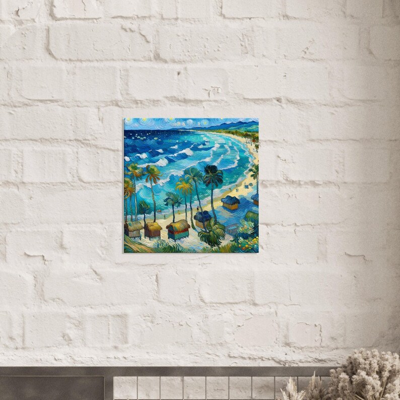 Van Gogh Inspired Azure Tropics Oil Painting Canvas Print Impressionism ...