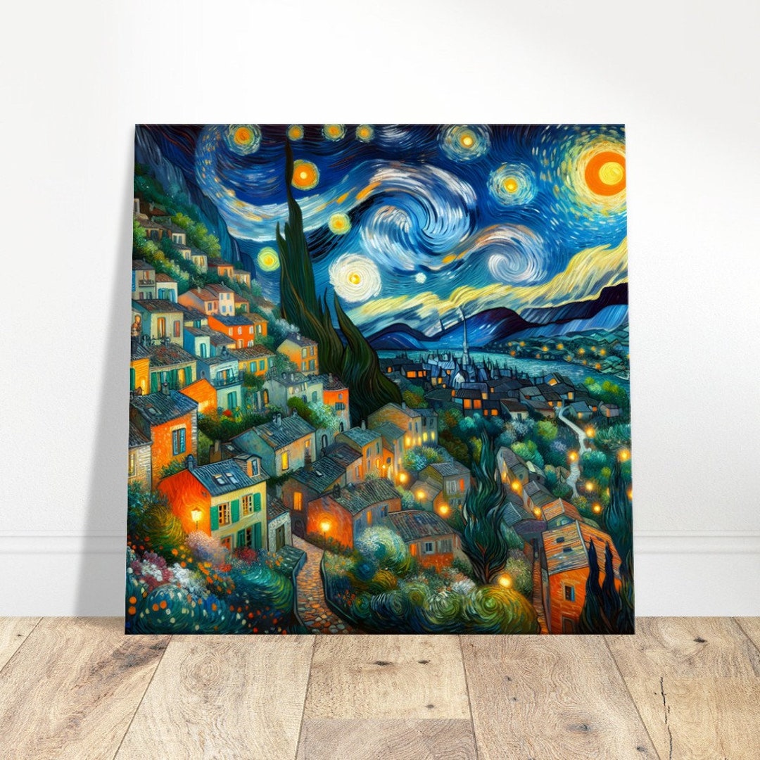 Eze Village Serenity Oil Painting Canvas Print Impressionism Living ...