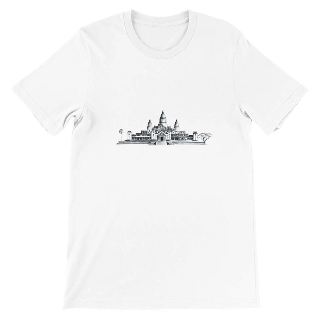 Angkor Wat Sketch Tee , Unisex, Travel Shirt, Pencil Sketch T-shirt ...
