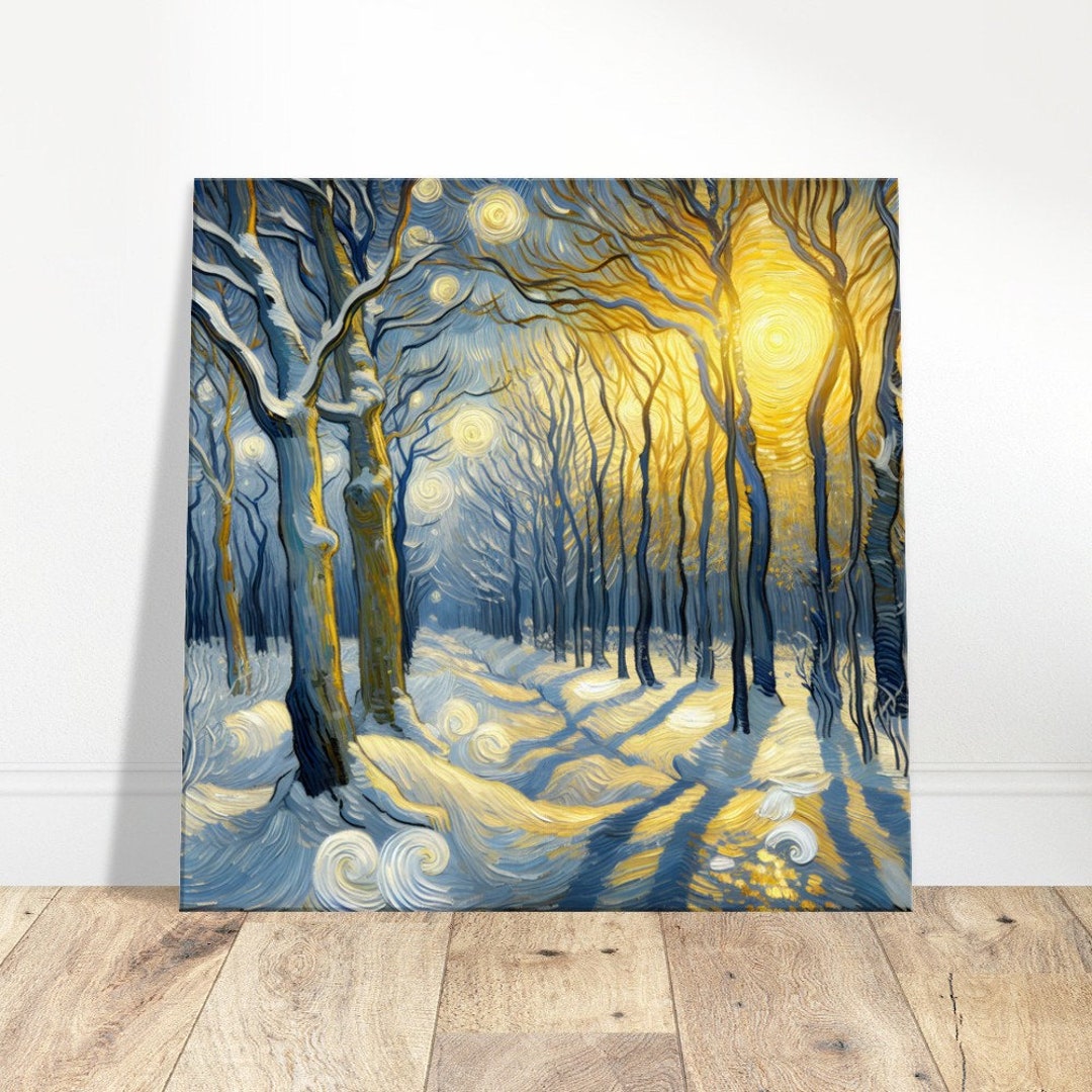 Winter Whisper Van Gogh Style Oil Painting Canvas Print Impressionism ...
