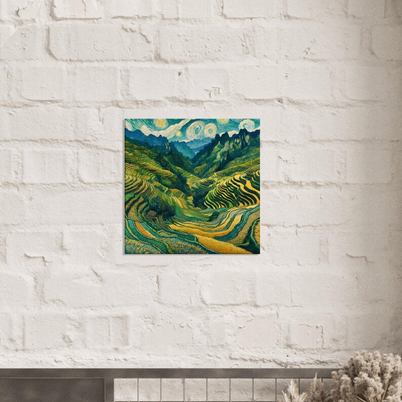 Longji Green Horizons Oil Painting Canvas Print Impressionism Living ...