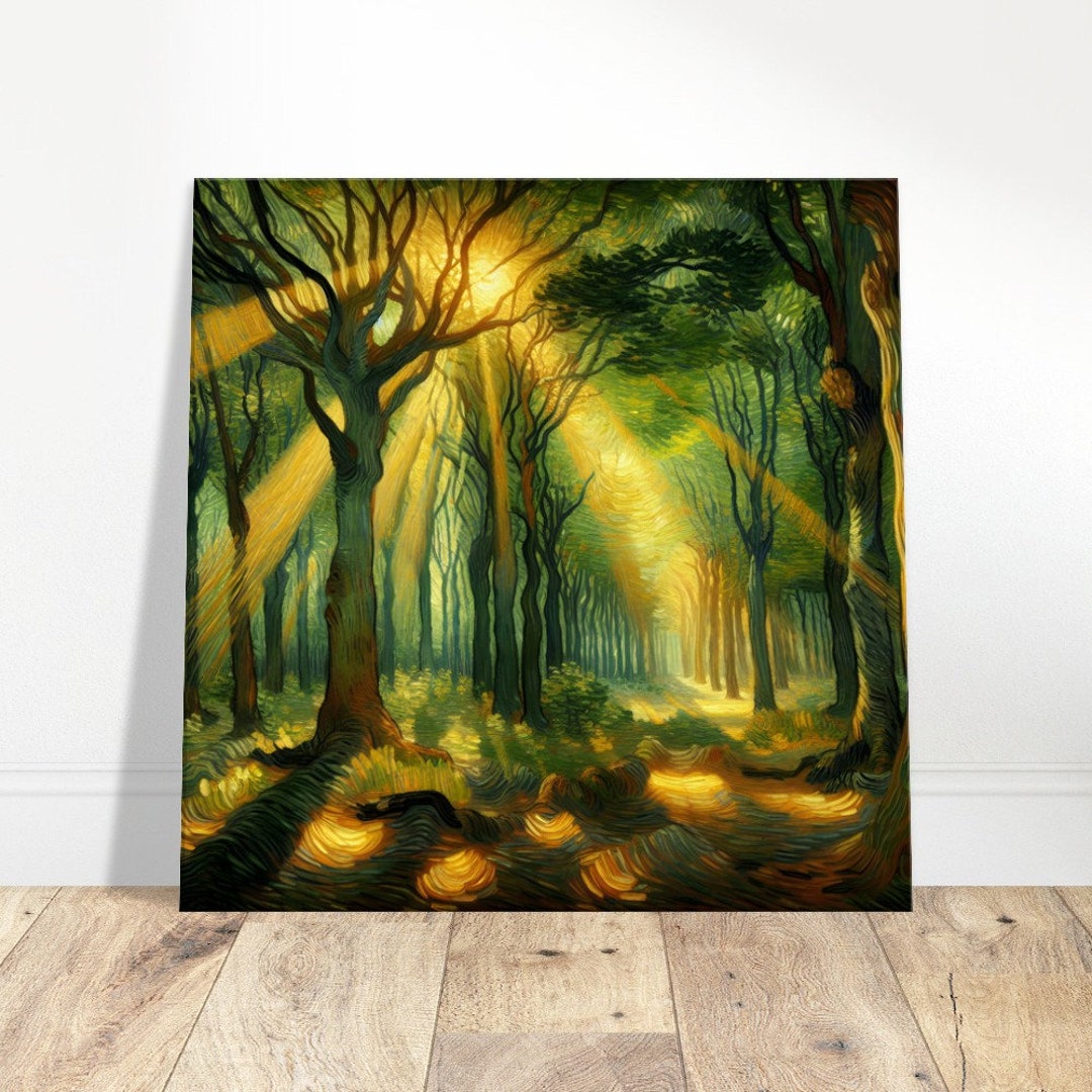 Van Gogh Style Luminous Canopy Oil Painting Canvas Print Impressionism ...