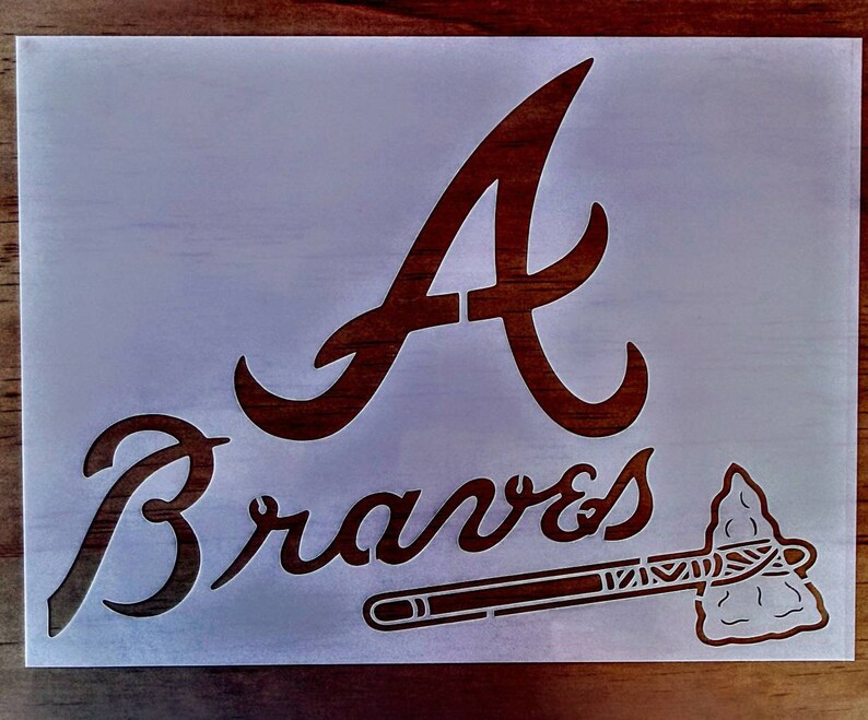 Atlanta Braves Stencil 9x12 - Etsy