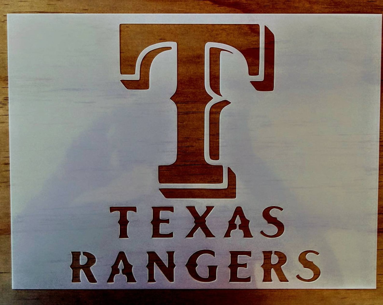 Texas Rangers Stencil 9x12 - Etsy