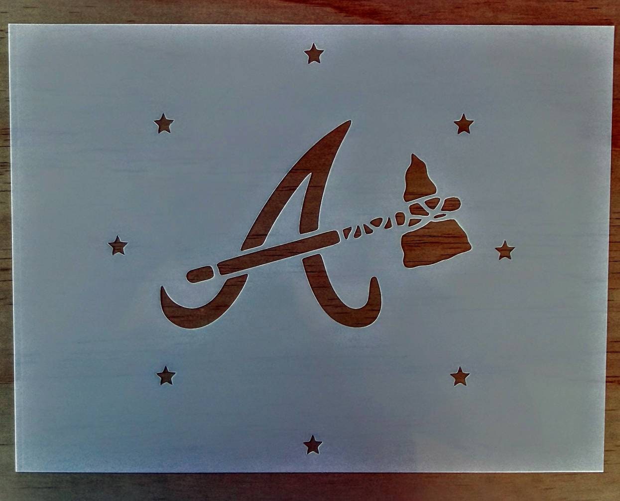 Atlanta Braves Stencil 9x12 | Etsy
