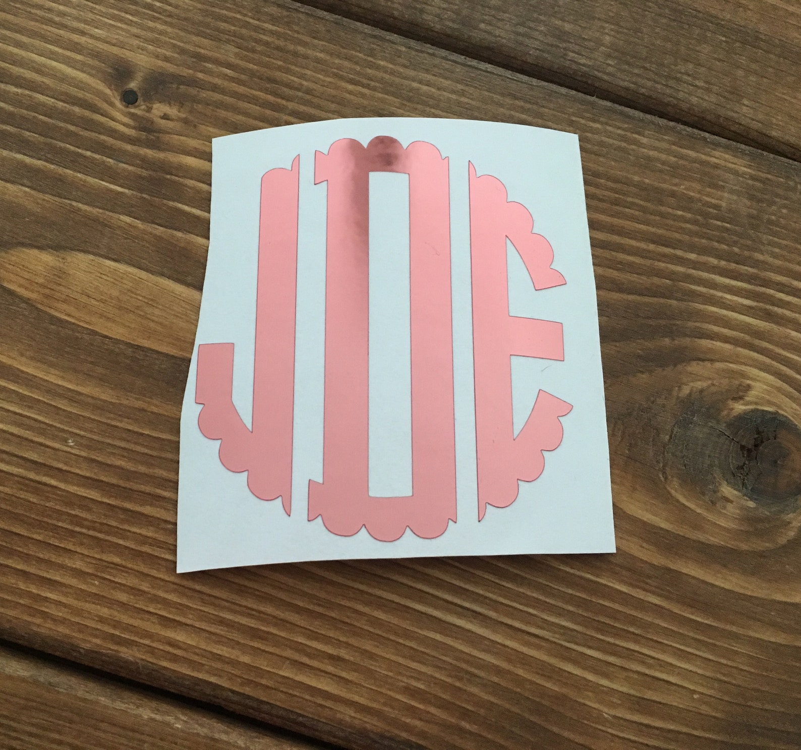 Rose Gold Vinyl Decal, Rose Gold Monogram, Rose Gold Decal, Rose Gold ...