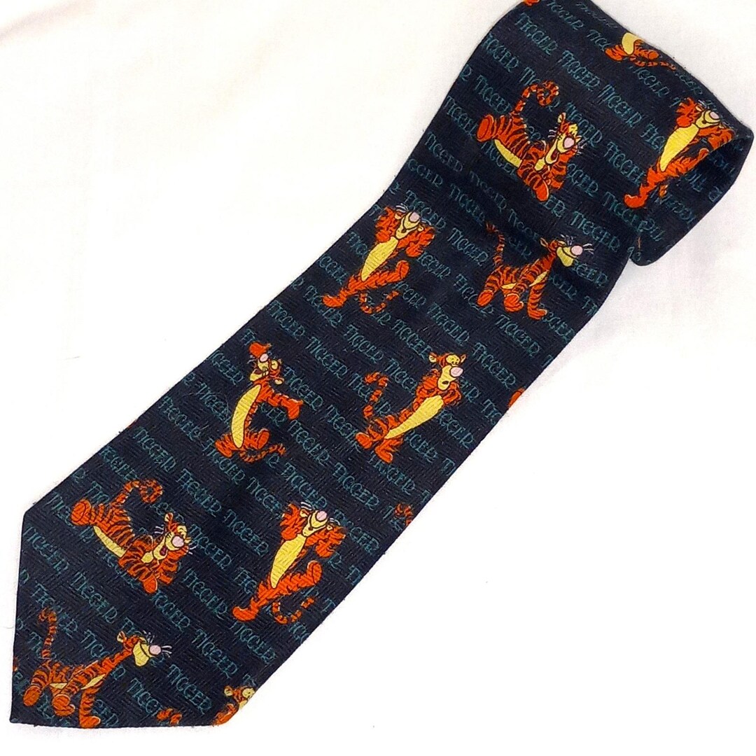 Disney Tigger Necktie Novelty Cartoon Character Print Mens Tie 58" X 3 ...