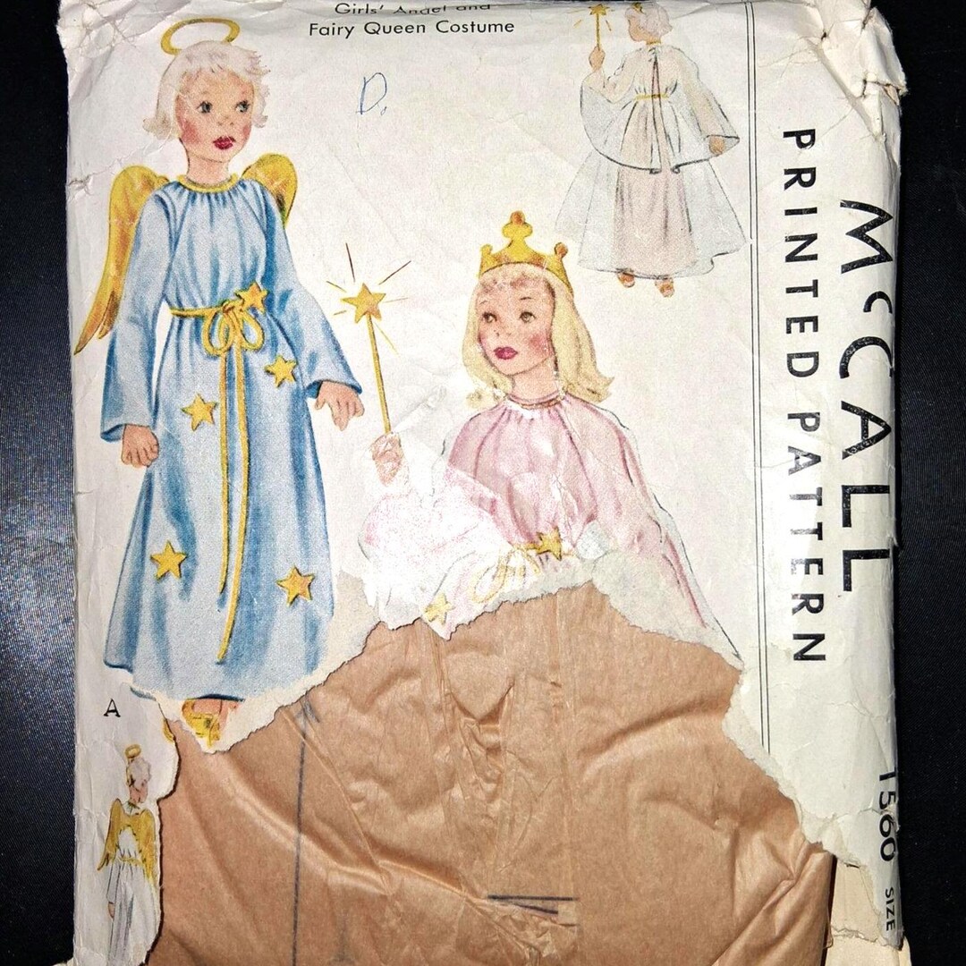 Vintage Mccall's 1560 Girls Angel Fairy Queen Costume Sewing Pattern - Etsy