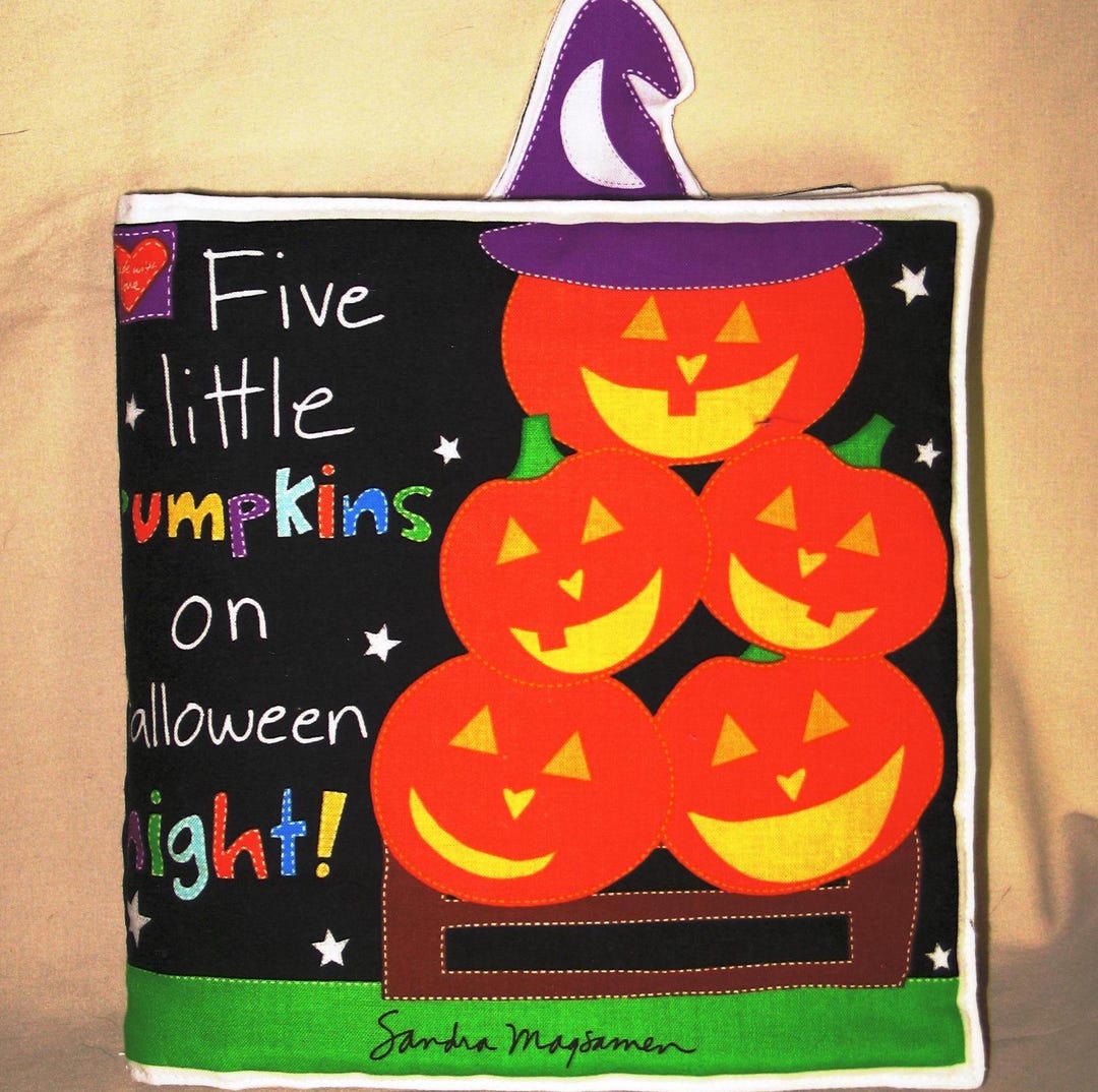 Cutest Halloween Fabric Book! "five Little Pumpkins on Halloween" by ...