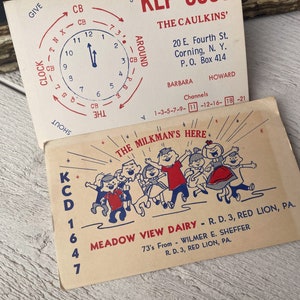 Vintage Radio Cards 1960s, Radio Amateure Collectible QSL Card ...