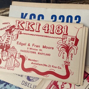 Vintage Radio Cards 1960s, Radio Amateure Collectible QSL Card, Ephemera for Junk Journal, 5 or ...