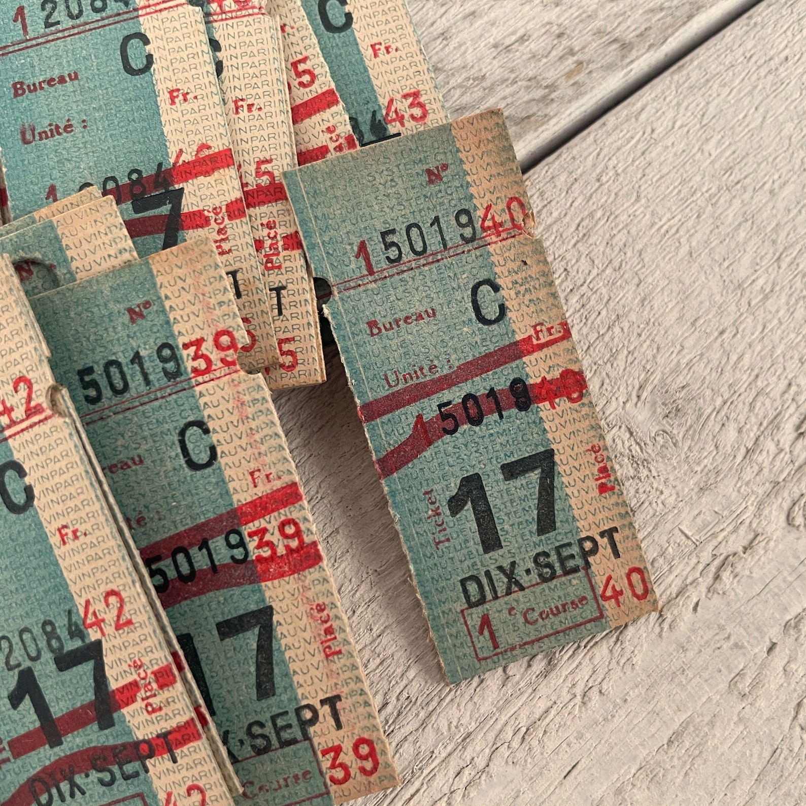 Vintage French Tickets - 5 Sheets - Transport Ticket, Scrapbooking ...