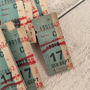 Vintage French Tickets - 5 Sheets - Transport Ticket, Scrapbooking ...