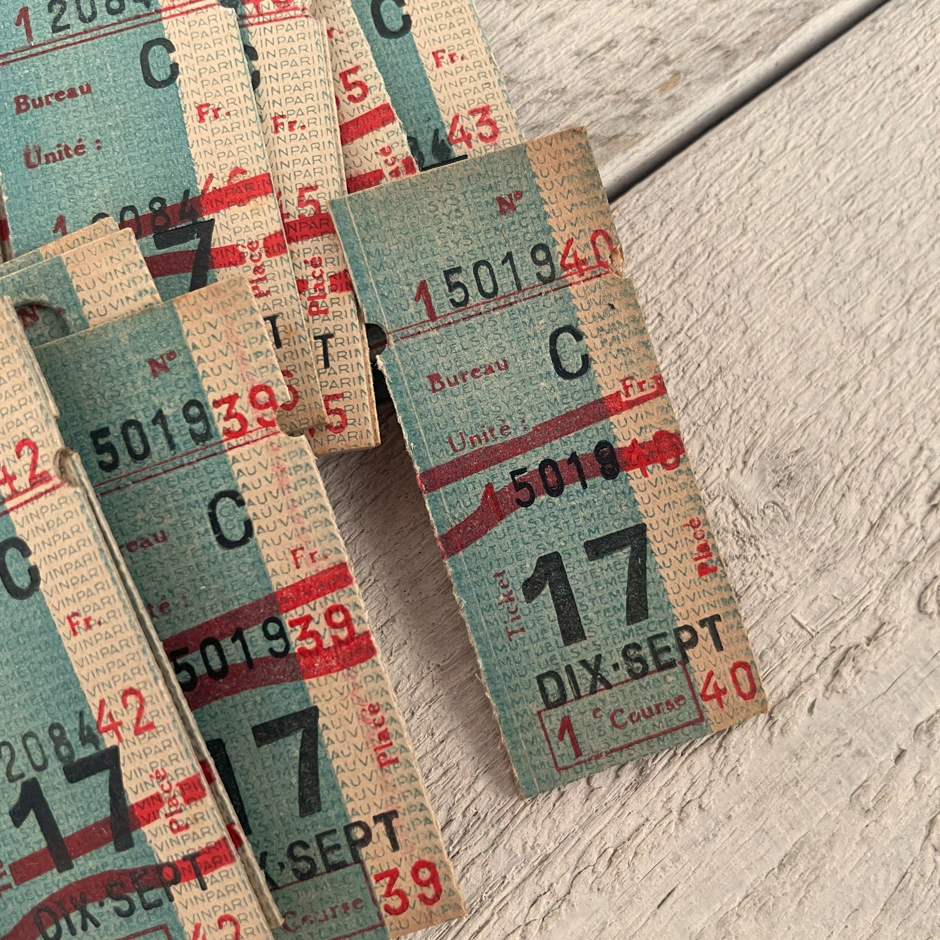 Vintage French Tickets - 5 Sheets - Transport Ticket, Scrapbooking ...