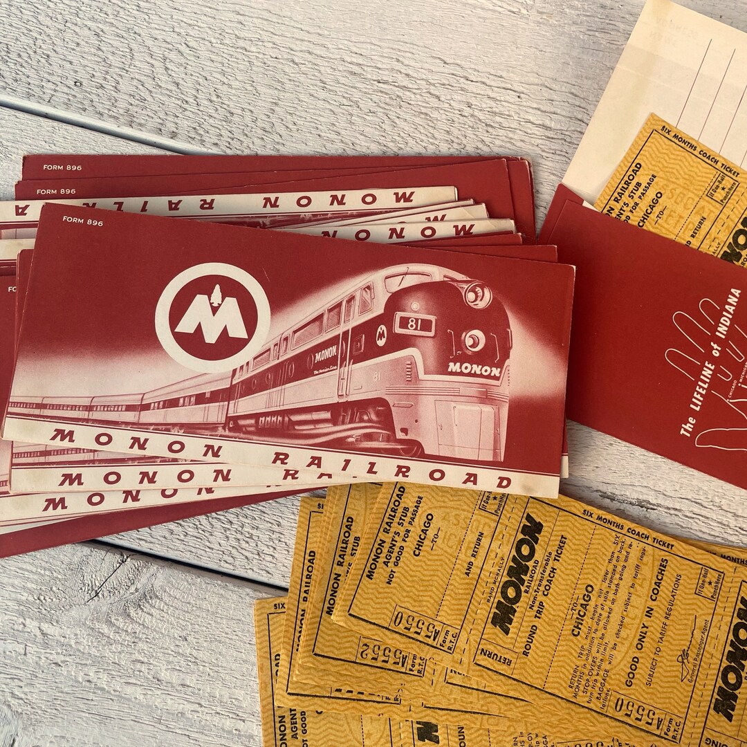 Vintage Train Ticket Envelope, Old Railrod Paper Ticket With Pocket ...