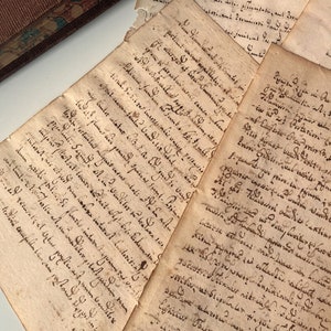 Antique 1600s Legal Document Page, Latin Very Old Handwritten ...
