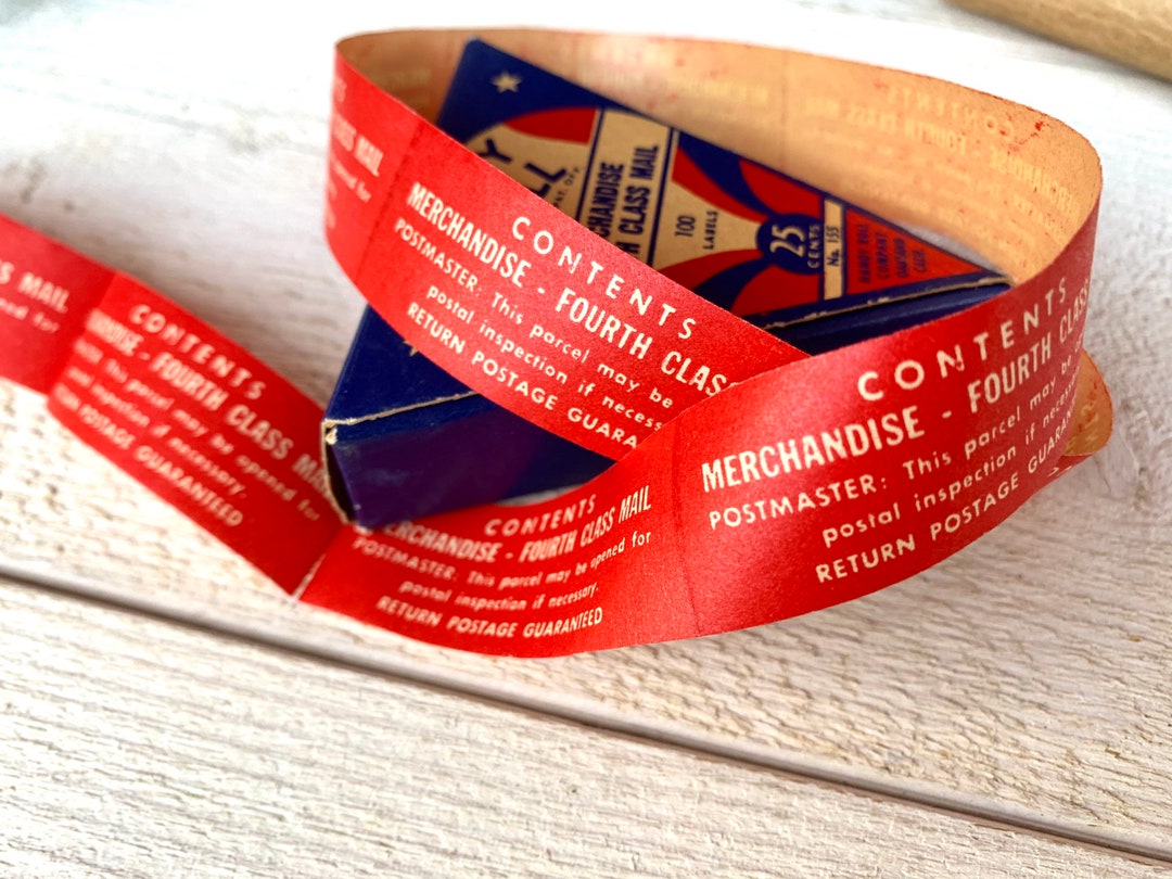 Vintage Mailing Labels, Gummed Shipping Label, Postal, Ephemera for ...
