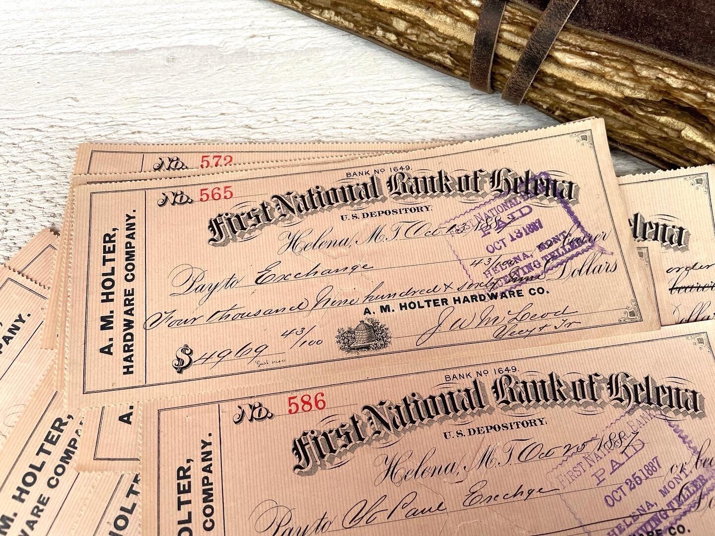 Antique 1800s Bank Checks Used Payment Receipt Vintage - Etsy